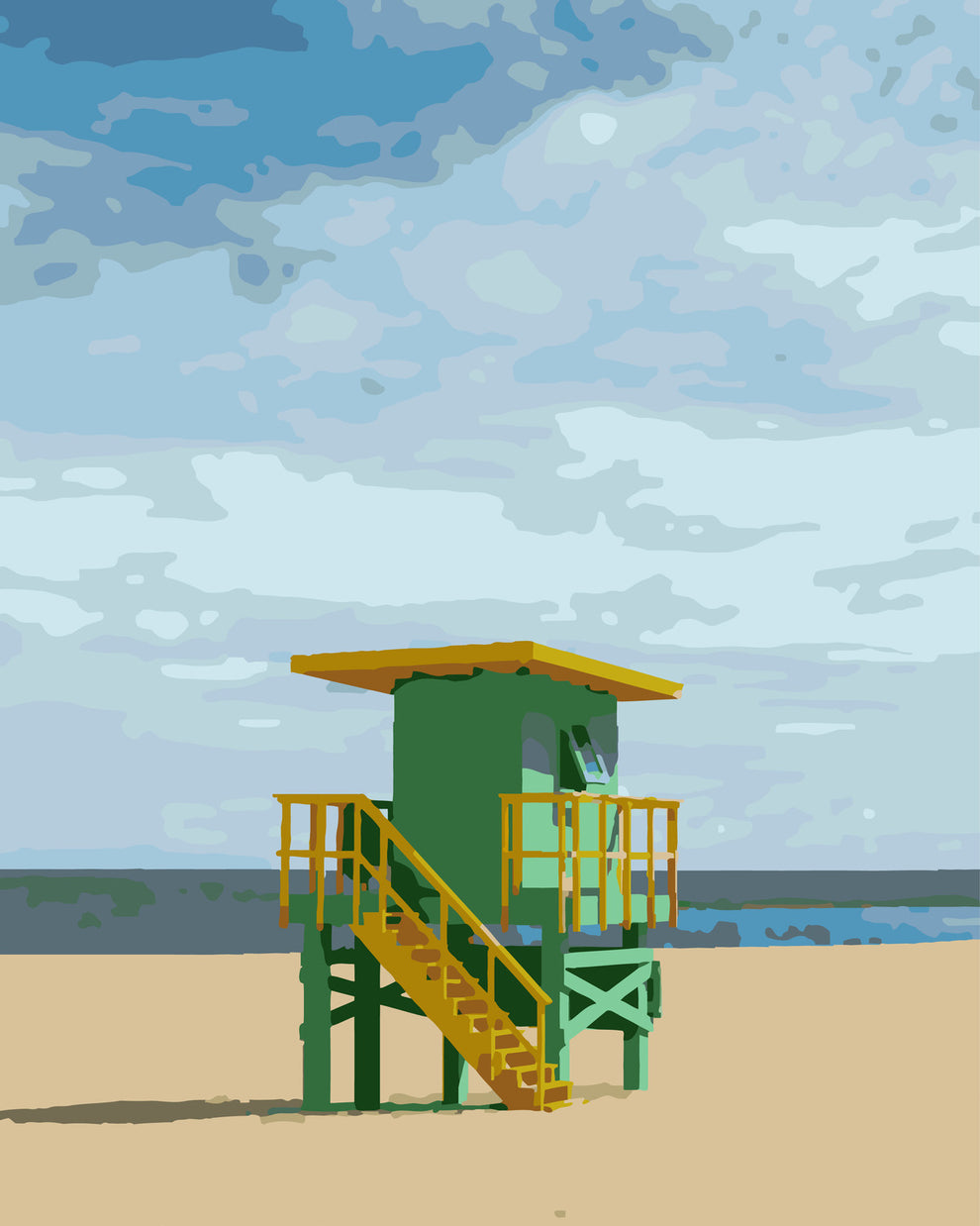 Lifeguard Tower – Paint Your Numbers