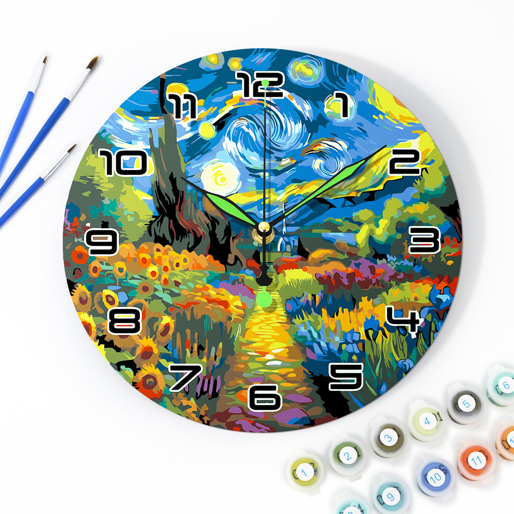 Paint the Moment – Starry Garden Clock Kit – Paint Your Numbers