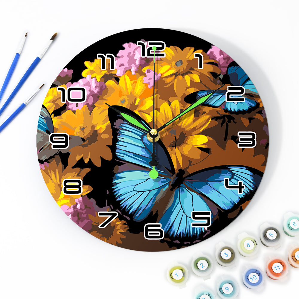 Paint the Moment – Butterfly Bloom Clock Kit – Paint Your Numbers
