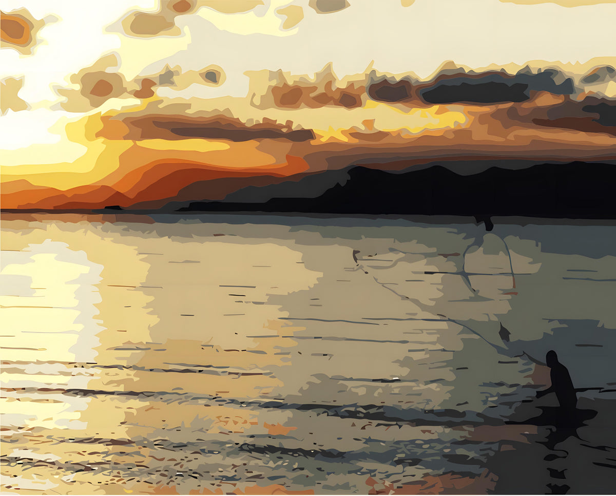 Tangled Ultraviolet Sunset | Paint Your Numbers