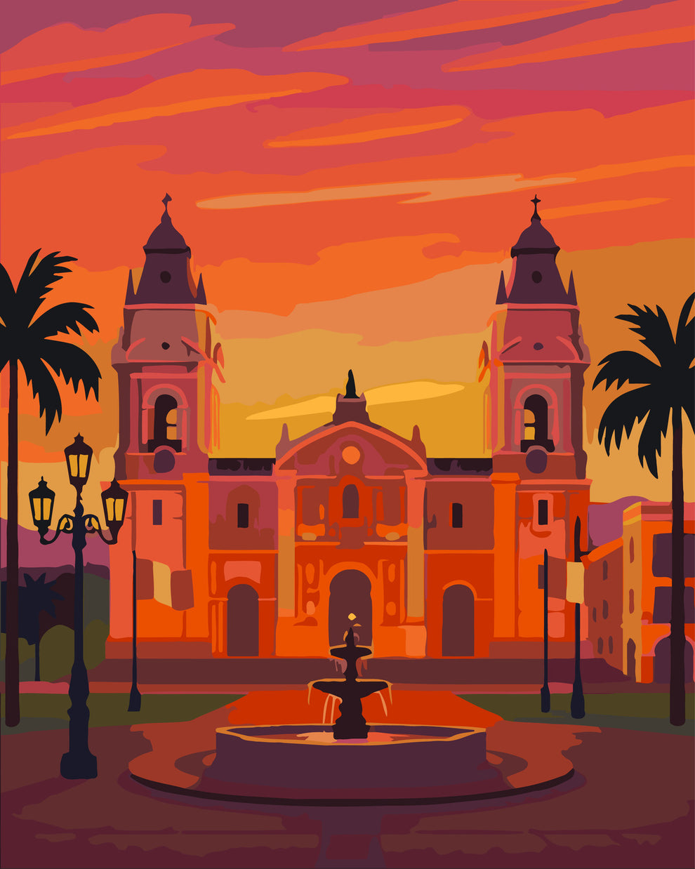 Plaza Mayor and Cathedral – Paint Your Numbers