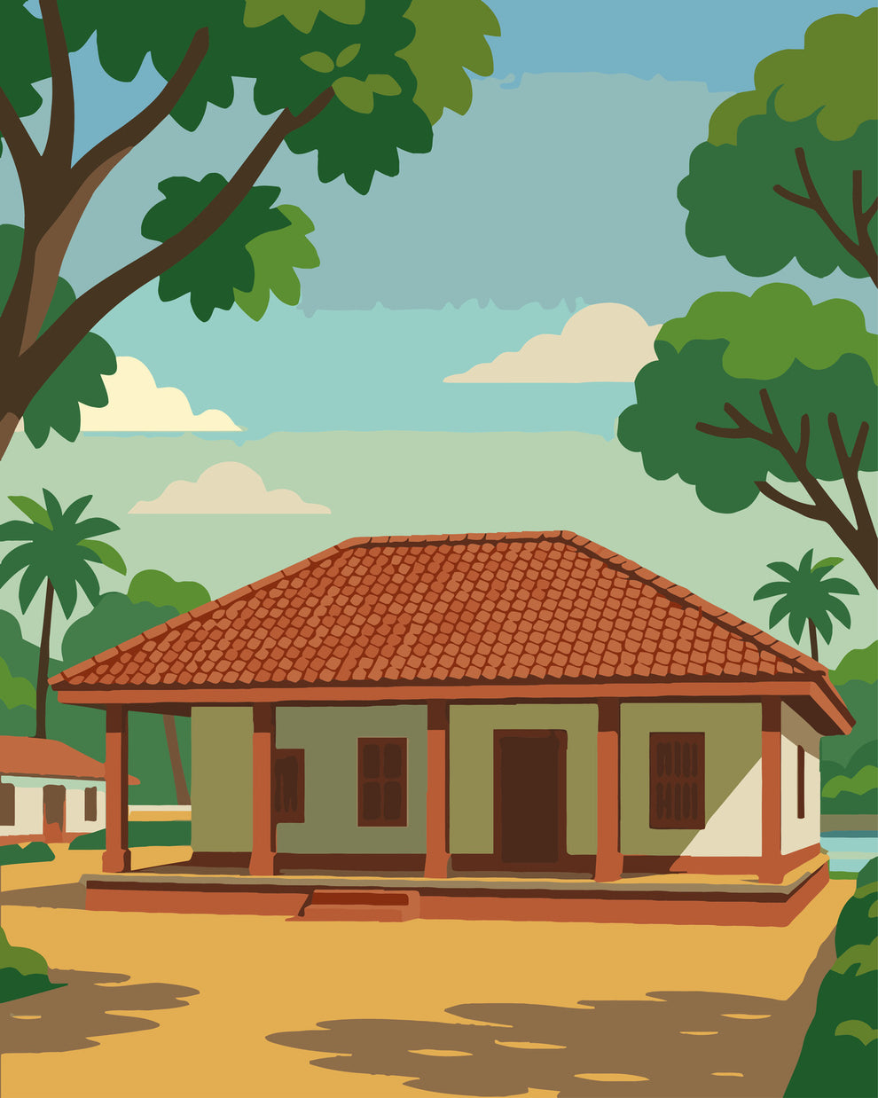 Sabarmati Ashram Set 2 – Paint Your Numbers